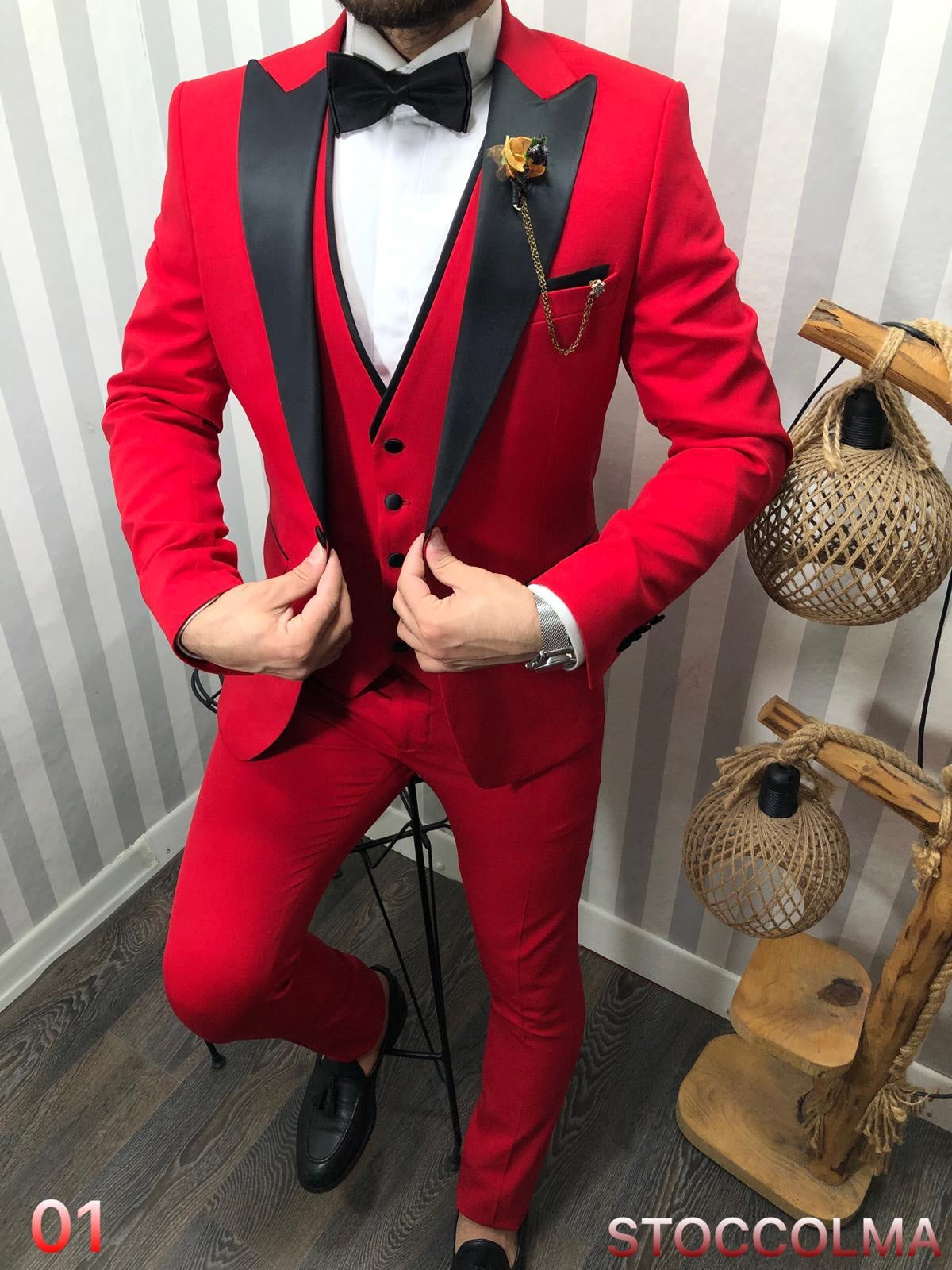 Abito da cerimonia rosso impero – Rothschild Store